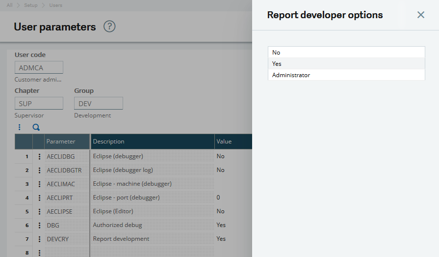 Modifying the report